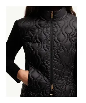 Moncler Quilted Zip-up Cardigan With Logo Patch