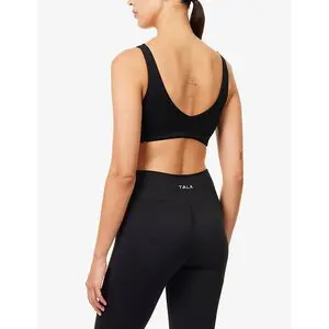 TALA Skinluxe Contrast Piping Sports Bra - Shadow Black