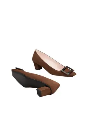 ROGER VIVIER Belle Vivier Suede Pumps