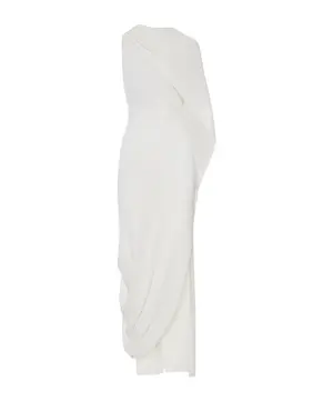 SELF-PORTRAIT Asymmetrical Dress - White