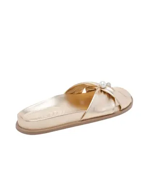 JIMMY CHOO Round-toe Flat Sandals