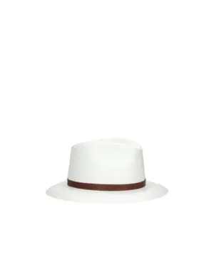 Borsalino Country Panama Hat - White, Brown