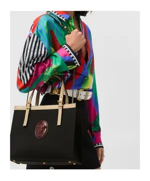 Versace Rivière Canvas Tote Bag
