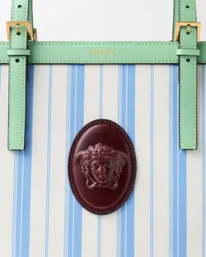 Versace Riviere Printed Canvas Tote
