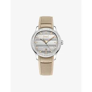 PAIGET Polo Signature Stainless-steel 60 0.97ct Brilliant-cut Diamond Date Watch 36mm - Silver