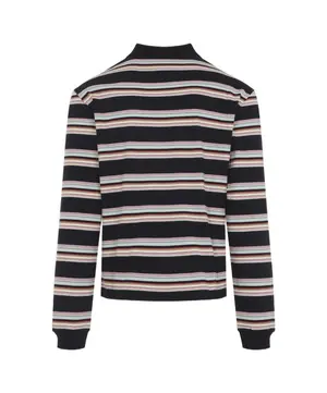 Marni And Light Green Striped Cotton Polo Shirt