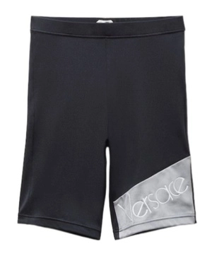 Versace Embroidered Logo Bicycle Shorts - Black Grey