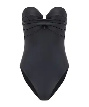Balmain Backless One Piece Swimsuit - Black
