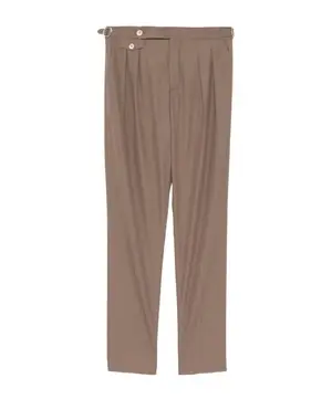 Brunello Cucinelli Pleat Chino Trousers - Brown