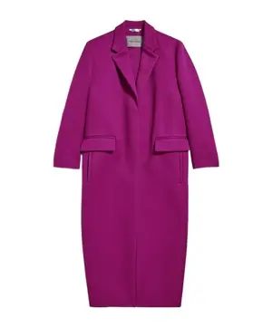 Balenciaga Long Sack Coat In Violet - Purple