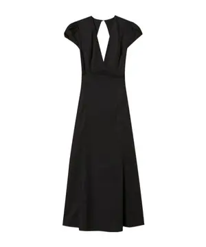 TWINSET V-neck Backless Long Dress - Black