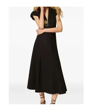 TWINSET V-neck Backless Long Dress