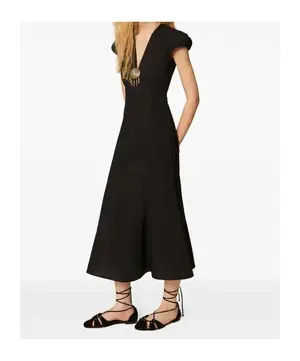 TWINSET V-neck Backless Long Dress