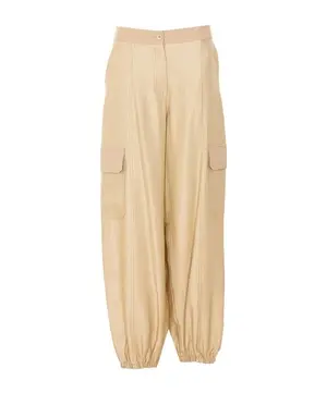 TWINSET Drawstring Cargo Casual Pants - Nude