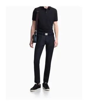 Emporio Armani Monogram Cotton Polo Shirt