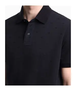 Emporio Armani Monogram Cotton Polo Shirt