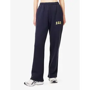 RU & ROCKA Varsity Logo-print Jersey Jogging Bottoms