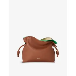 Loewe Flamenco Layers Leather Clutch Bag - Multicolor Squirrel