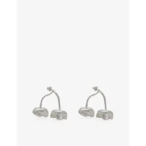 SIMUERO 18ct Yellow Vermeil Cherry Earrings - Silver