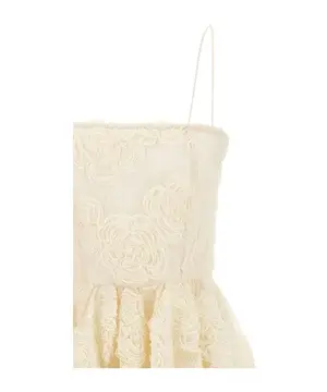 ROTATE BY BIRGER CHRISTENSEN Floral Mesh Midi Dress