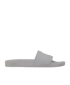 Amiri Monogram-motif Slides - Grey