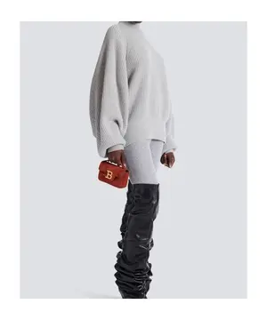 Balmain Suede B-buzz 17 Mini Bag