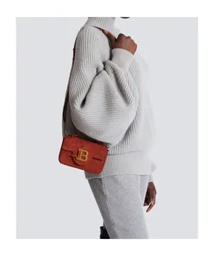 Balmain Suede B-buzz 17 Mini Bag