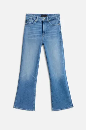 7 For All Mankind Cropped Boot In Slim Illusion Coastline - Denim