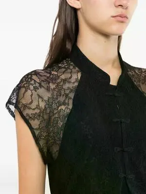 LIMI FEU Ruffled Lace-panelled Dress