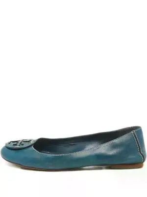 Tory Burch Minnie Leather Ballet Flats - Blue