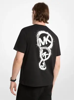 Michael Kors Graphic Logo Cotton Jersey T-shirt - Black
