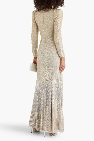 Jenny Packham Embellished Tulle Gown