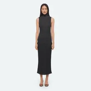 Helmut Lang Sleeveless High Neck Maxi Dress - Black