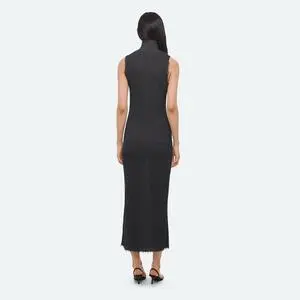 Helmut Lang Sleeveless High Neck Maxi Dress - Black