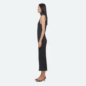 Helmut Lang Sleeveless High Neck Maxi Dress - Black