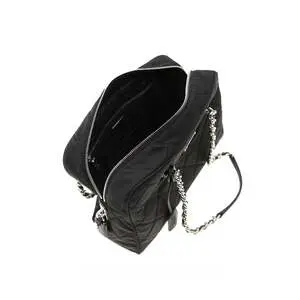 Prada Quilted Nylon Shoulder Bag With Chain Straps