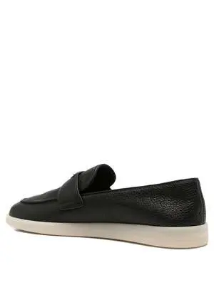 Prada Grained Leather Loafers - Black