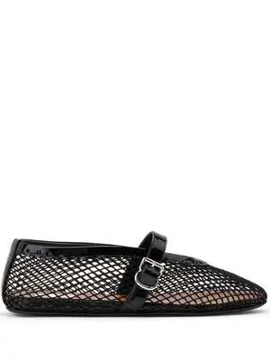 Alaïa Ballet Flats In Fishnet - Black