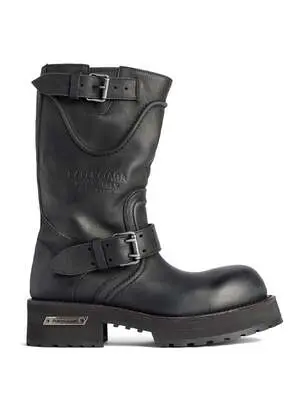 Balenciaga Leather Venom Boots - Black
