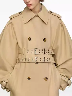 GANNI Double-belted Trench Coat