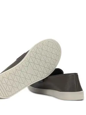 Prada Grained Leather Loafers - Brown