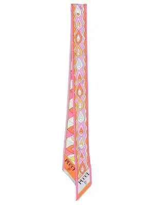 Emilio Pucci Mixed Print Silk Twill Scarf - Multicolor