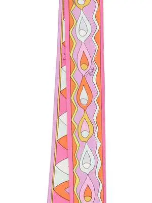 Emilio Pucci Mixed Print Silk Twill Scarf