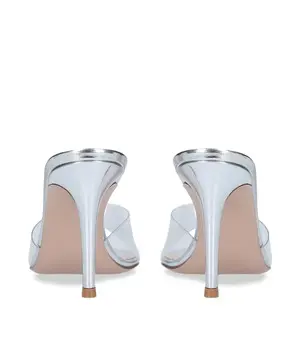 GIANVITO ROSSI Elle Mules 85 - Silver