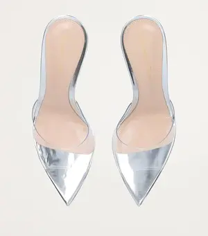GIANVITO ROSSI Elle Mules 85 - Silver