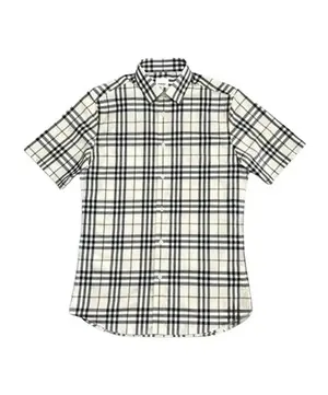 Burberry Plaid Short-sleeved Shirt - Gray