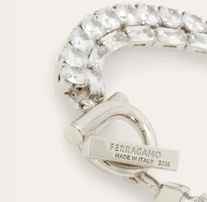 FERRAGAMO Crystal Gancini Bracelet