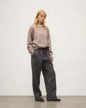 Johnstons Of Elgin Boyce Brushed Cashmere-silk Crew Neck Jumper