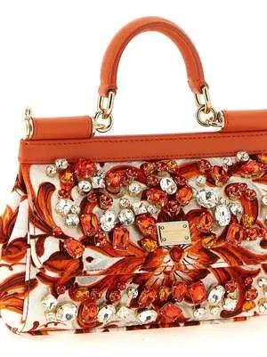 Dolce & Gabbana Sicily' Mini Handbag In Brocade