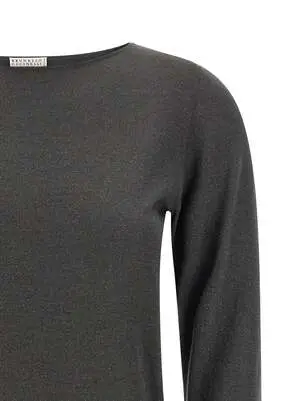 Brunello Cucinelli Sparkling Cashmere And Silk Knit Sweater